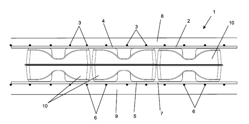 Concrete floor, assembly set for the manufacture of a concrete floor ...