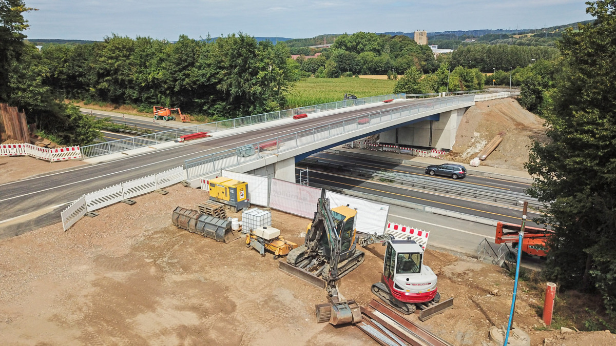 First fully precast motorway bridge built in NRW, Germany - Concrete ...