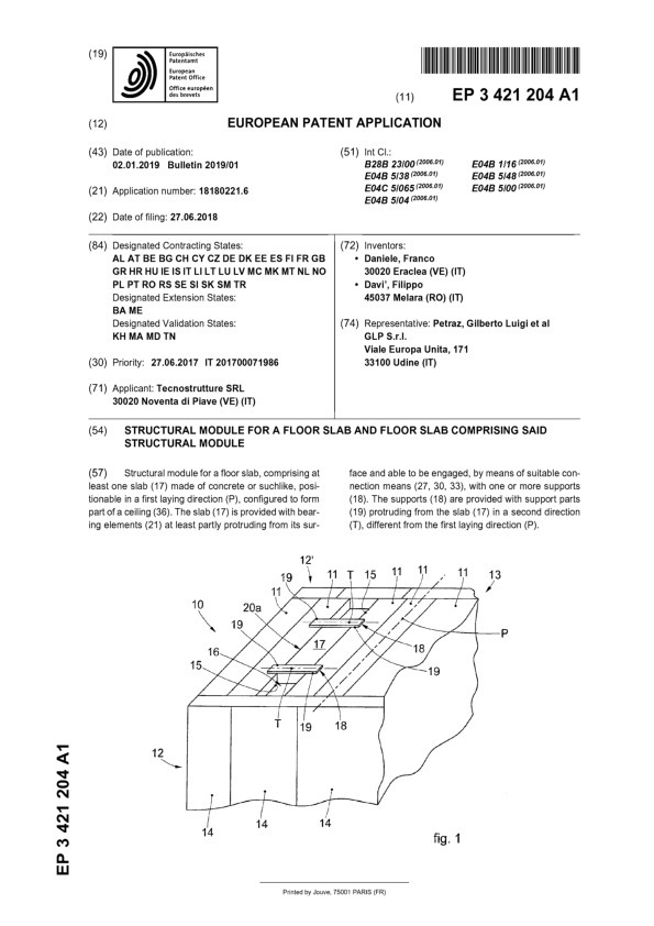 Structural module for a floor slab and floor slab comprising said ...