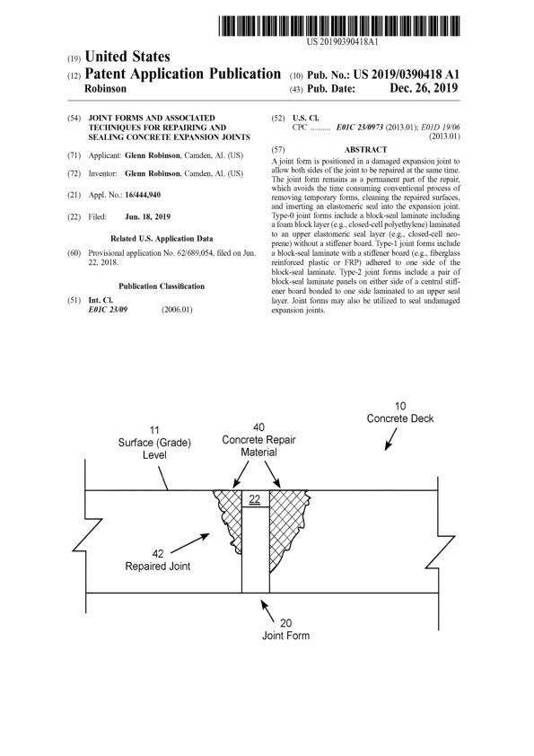Joint forms and associated techniques for repairing and sealing ...