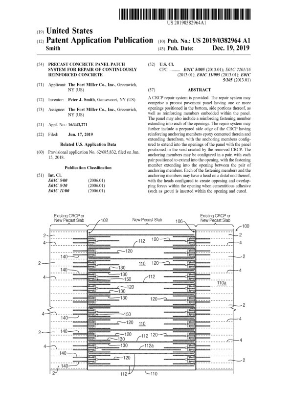 Precast concrete panel patch system for repair of continuously ...