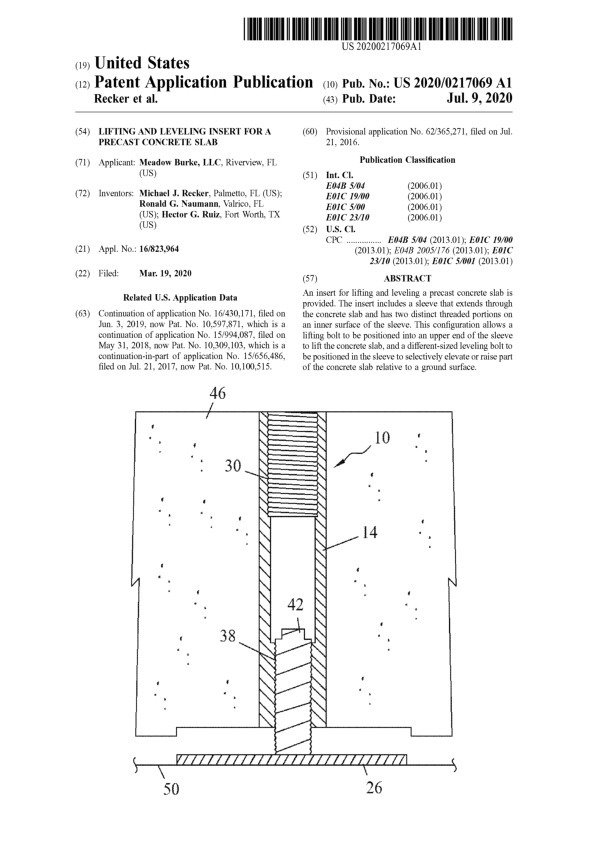 Lifting and leveling inserte for a precast concrete slab - Concrete ...