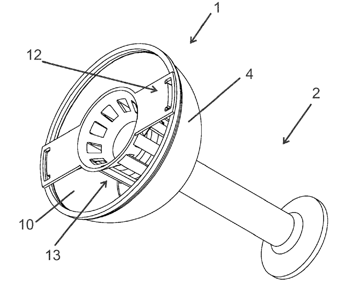 Cup device for supporting a headed lifting stud in a concrete product ...