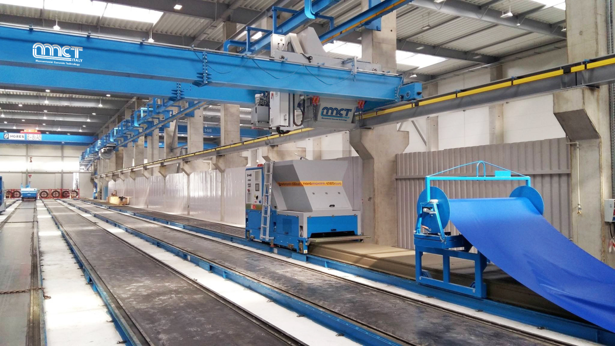 Technologie für Spannbeton-Hohldecken - Betonwerk Fertigteil-Technik