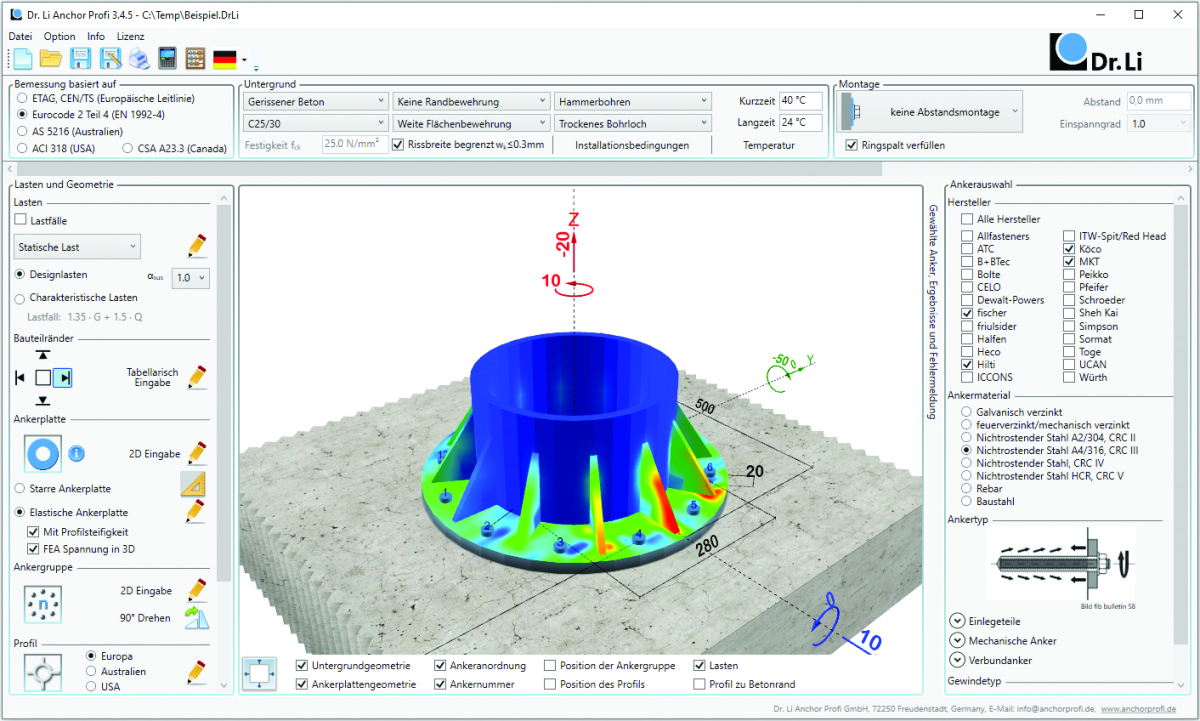 Anchor and base plate design – manufacturer-independent, efficient and ...