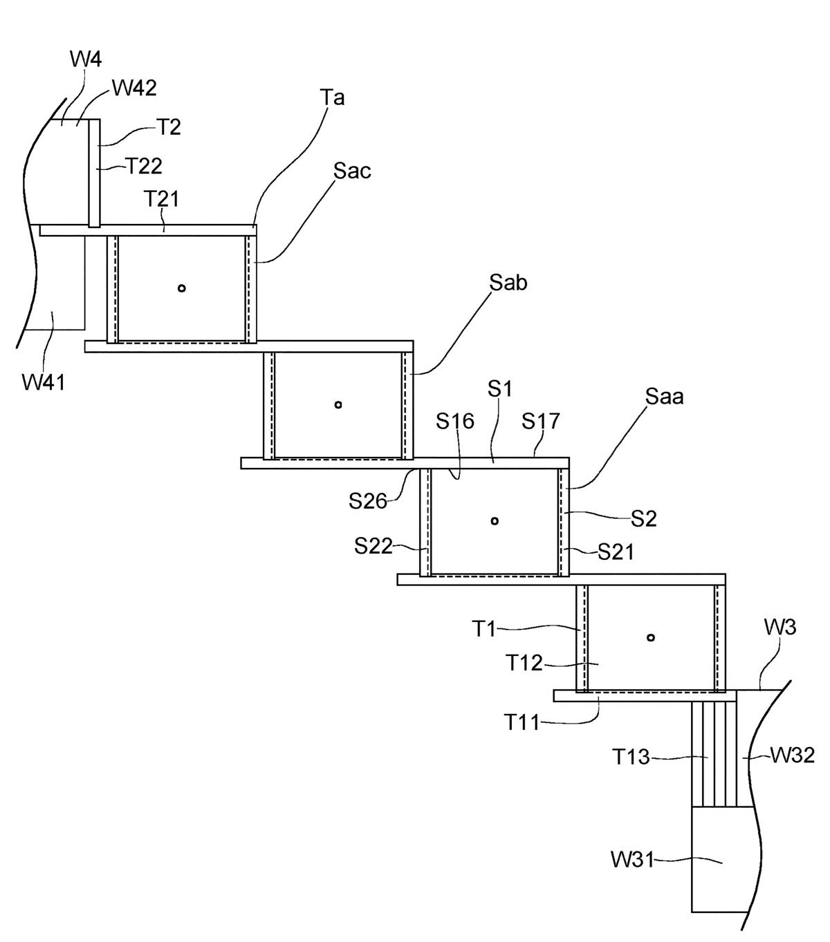 Step module, unfinished stair with step module, precast stair with ...