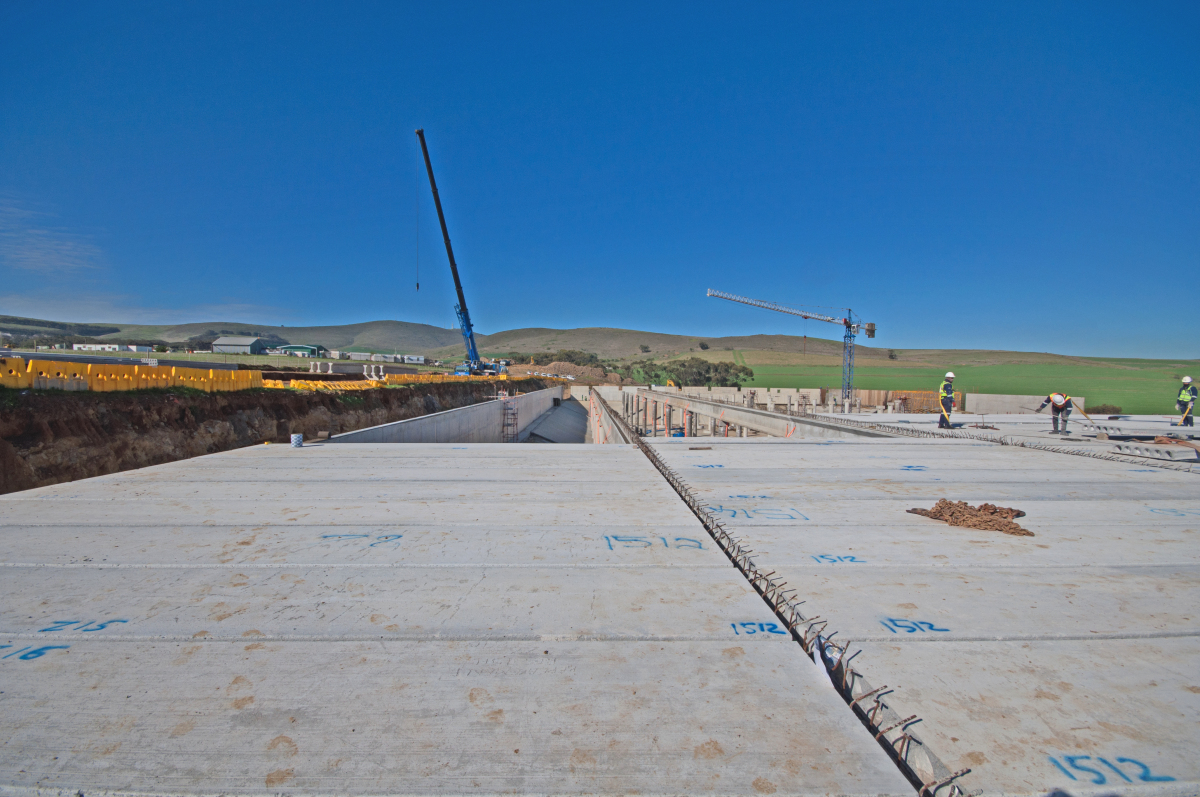 Massive reservoir roof constructed with precast concrete - Concrete ...