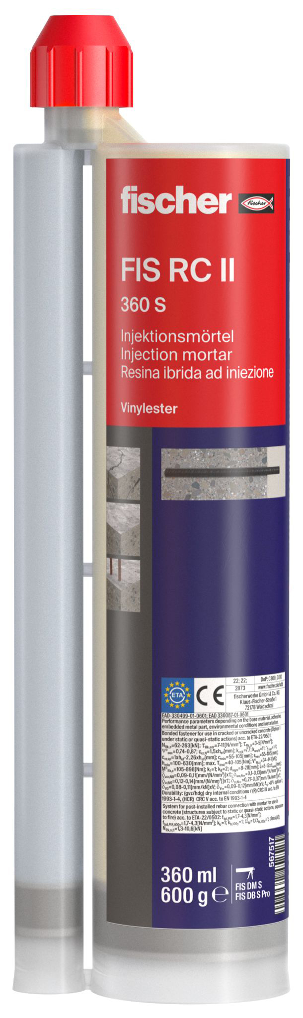 New RebarConnect FIS RC II injection mortar - Concrete Plant Precast ...