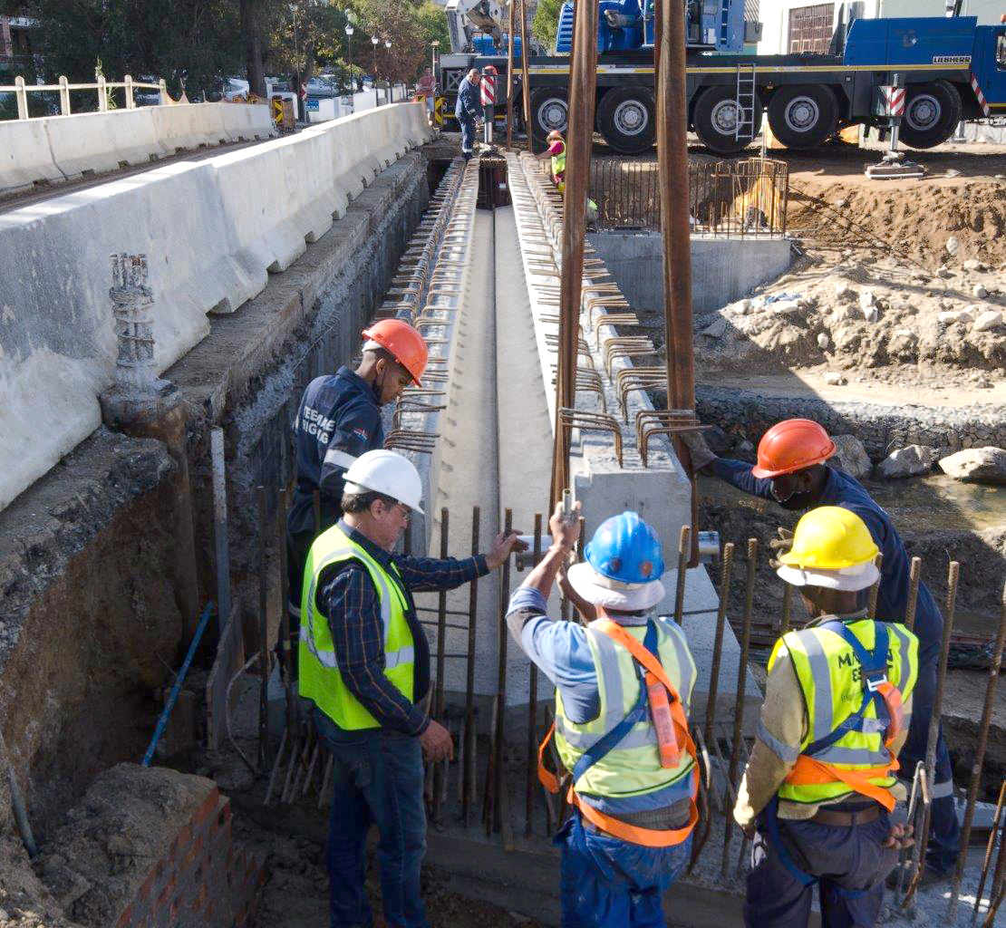 Historic Stellenbosch Bridge rebuilt with precast concrete beams ...