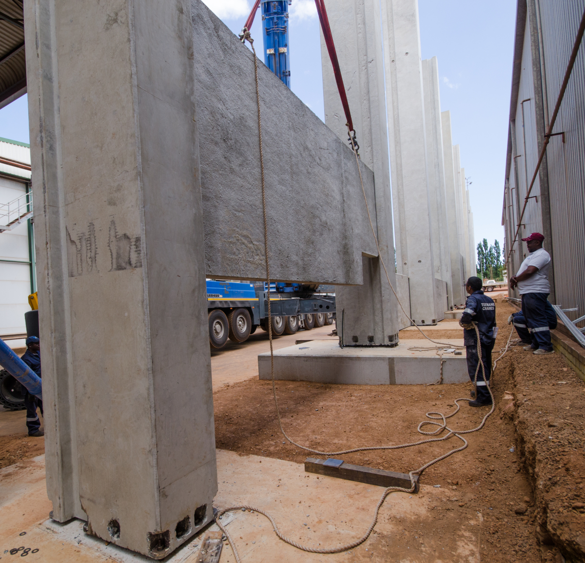 Massive Firewall built with Precast Concrete for Cape Fruit Distributor ...